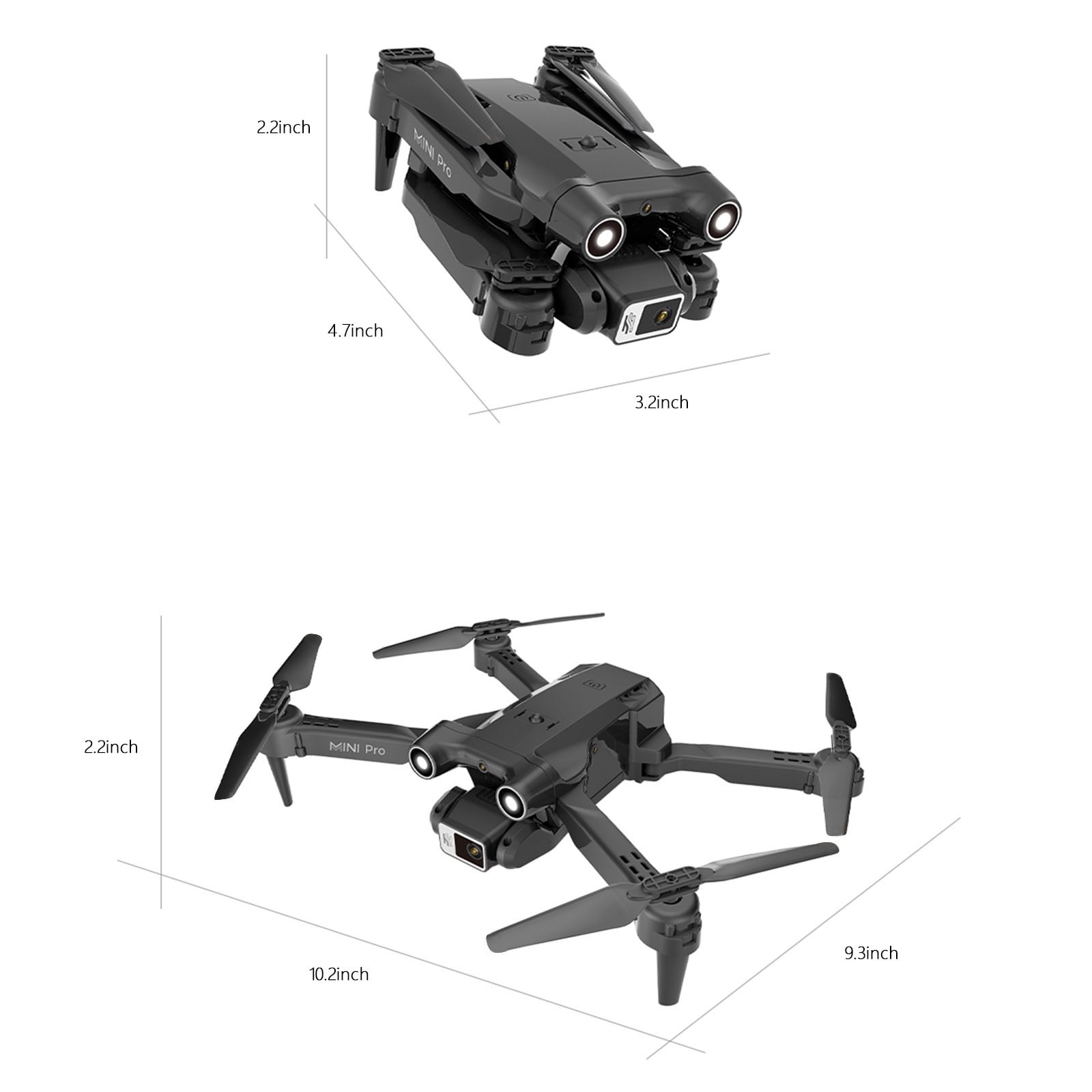 Black 1080P Hd Fpv Drone With Four Sided Obstacle Avoidance Dual ...