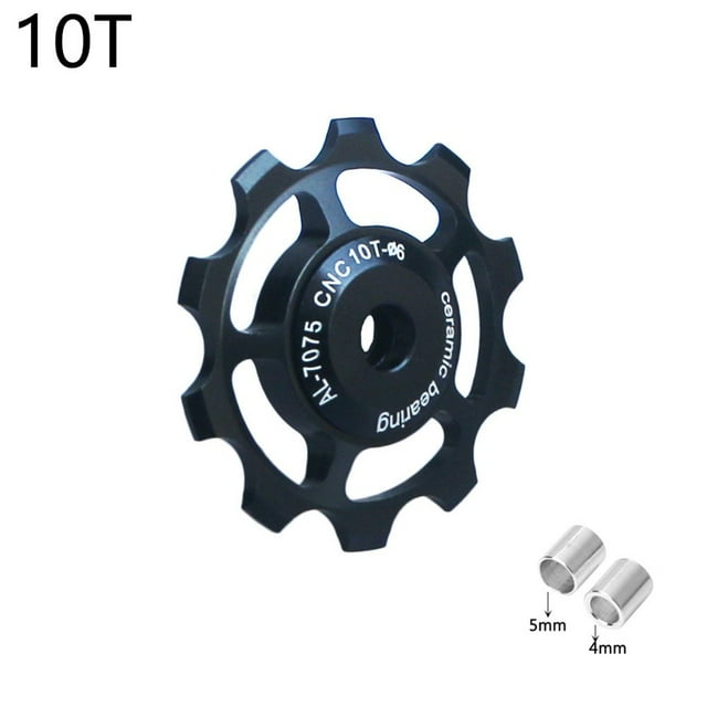 Black 10T Wheel MTB Ceramic Bearing Jockey Pulley Road Bike Bicycle Rear Derailleur - Walmart.com