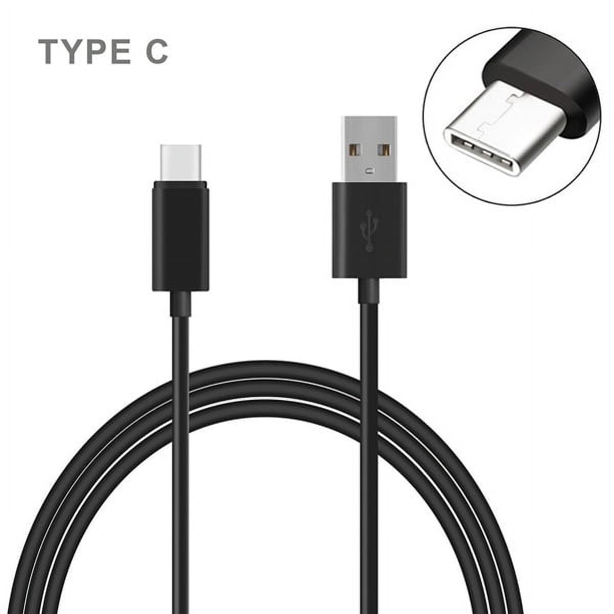 Black 10ft Long Type-C Cable Rapid Charge USB Wire Sync USB-C Power ...