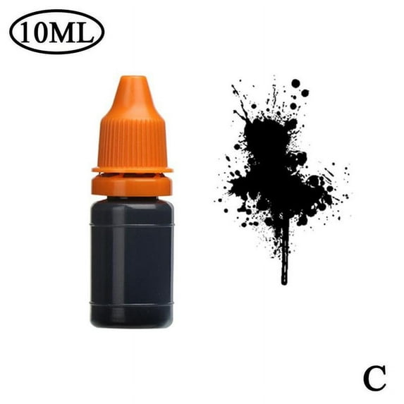 Black 10ml Refill Ink For Photosensitive Seal Stamp Inking Rubber ...