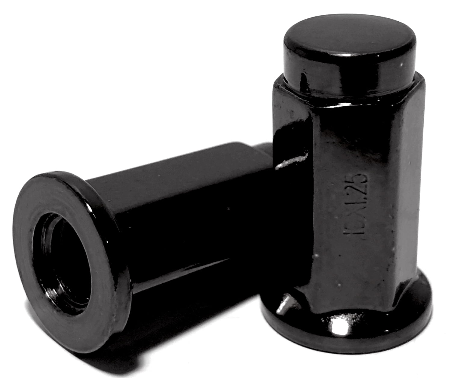 Black 10x1.25 Flat Base Lug Nut 14mm Hex ATV UTV Kodiak Banshee Raptor ...