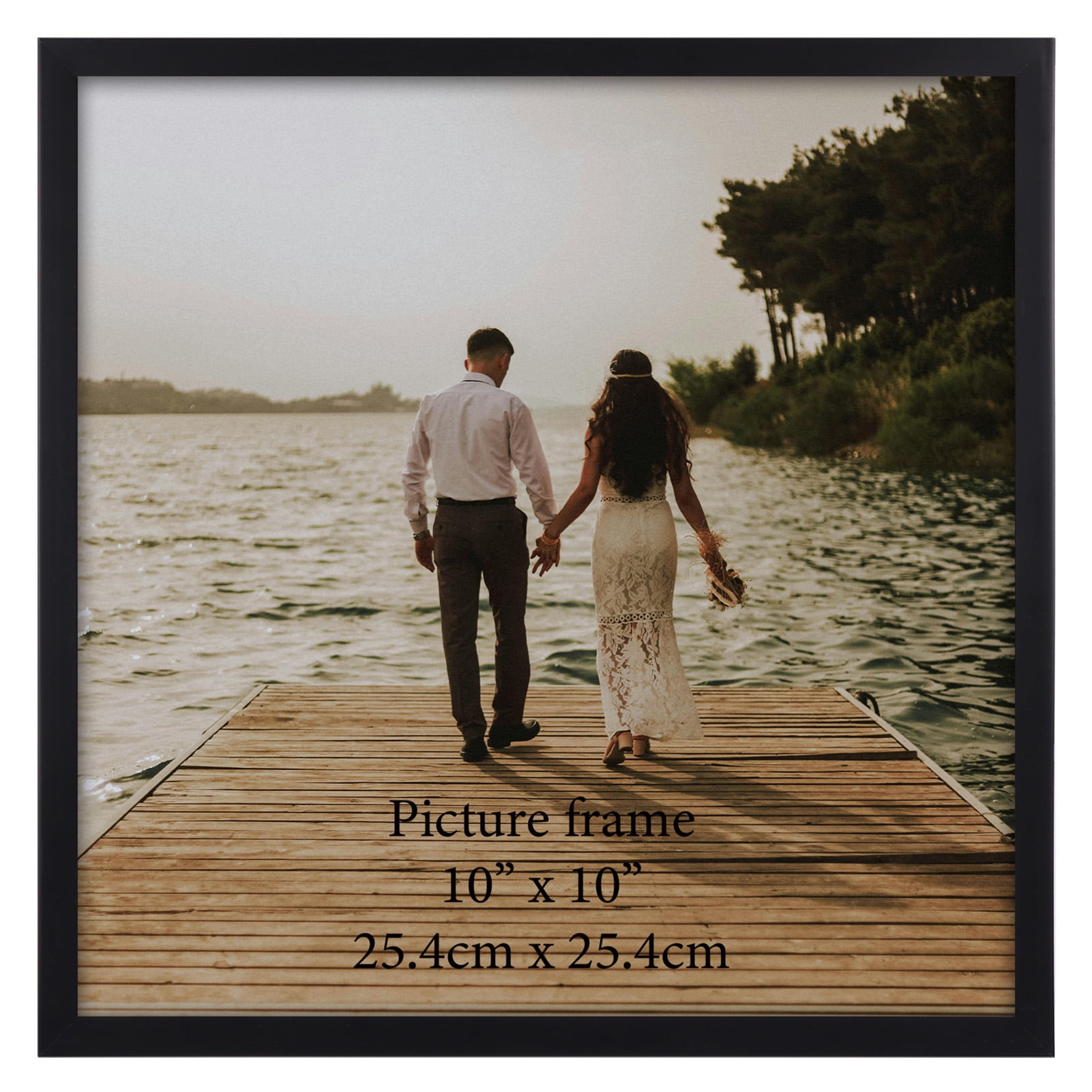 HORLIMER Black 10x10 Wall Photo Frame Set for Tabletop and Wall Display ...