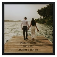 Lawrence Frames 5x5 Wide Border Matted Frame - Gallery Gray 10x10 ...