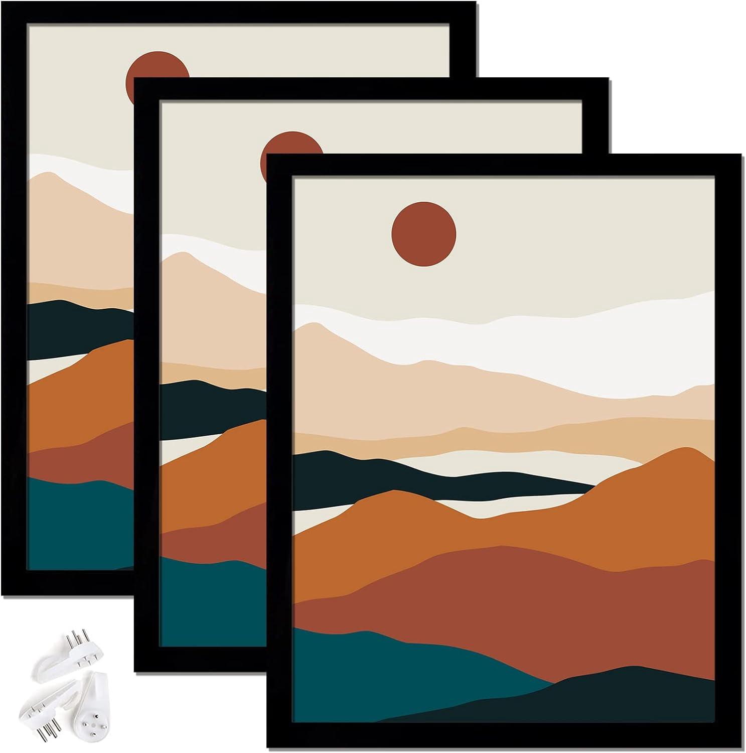 Black 11x14 Picture Frame Set of 3, High Transparent Frame for 11 By 14 ...