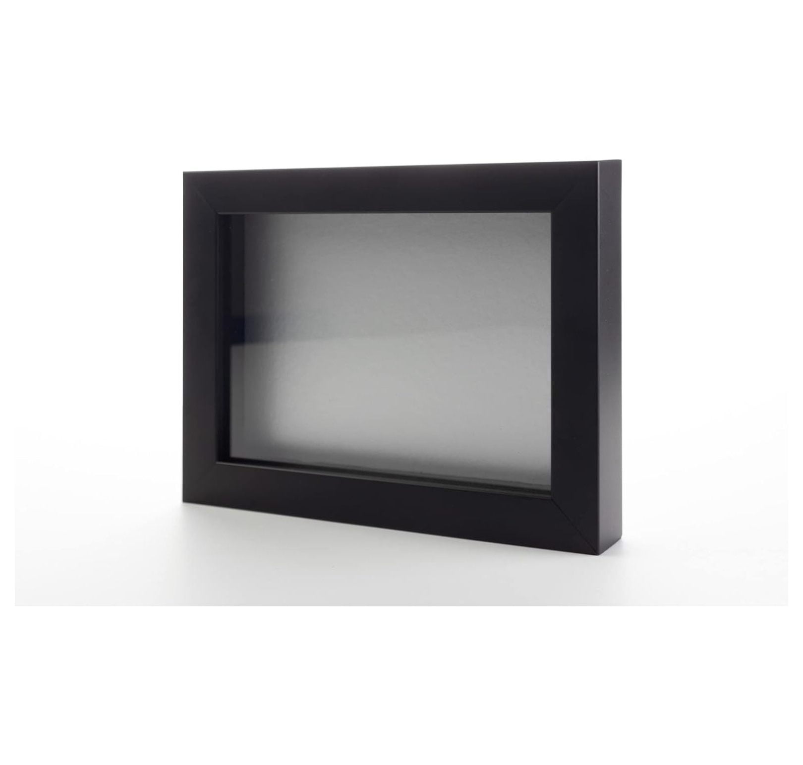 Black 11x14 Wood Box Display Frame with Silver Acid- Backing UV ...