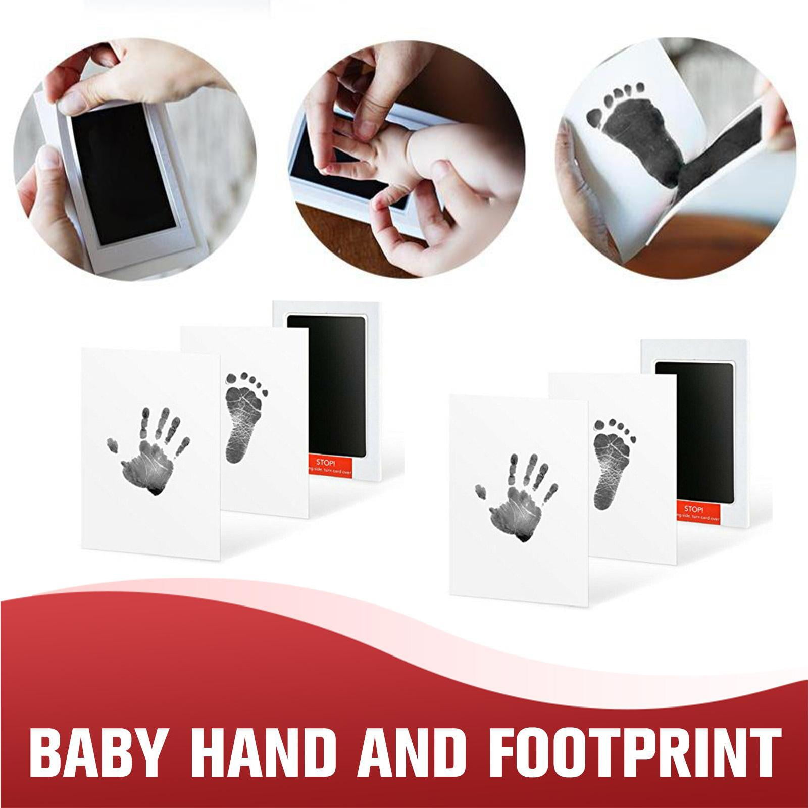 Black 12.5*8cm baby footprint handprint ink pad 100-day souvenir large ...