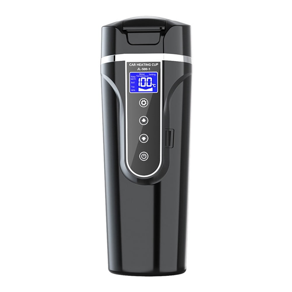 Black-12V 500Ml Car Stainless Steel Electric Car Kettle Heating Cup ...