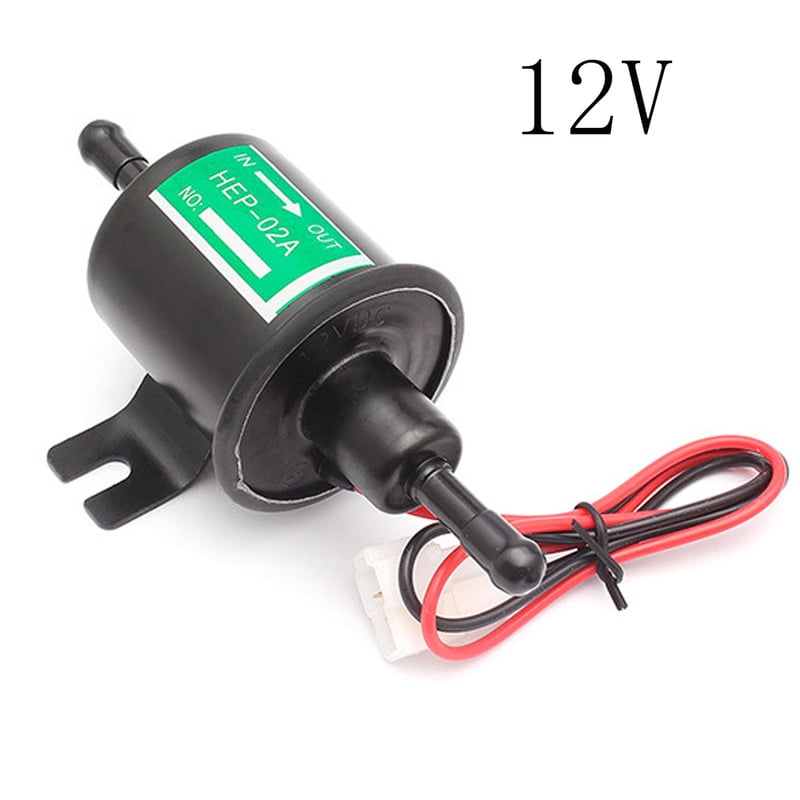 Black-12V-UNIVERSAL HEP-02A ELECTRIC FUEL PUMP INLINE DIESEL PETROL LOW ...