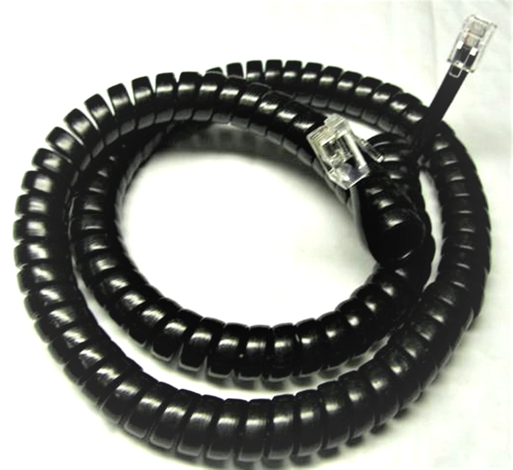 Clearsounds 12ft Curly Telephone Cable, Black - Walmart.com