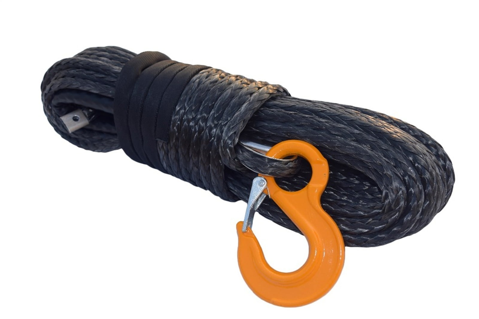 Black 12mm*30m Synthetic Winch Rope,Spectra Winch Cable For Electric ...