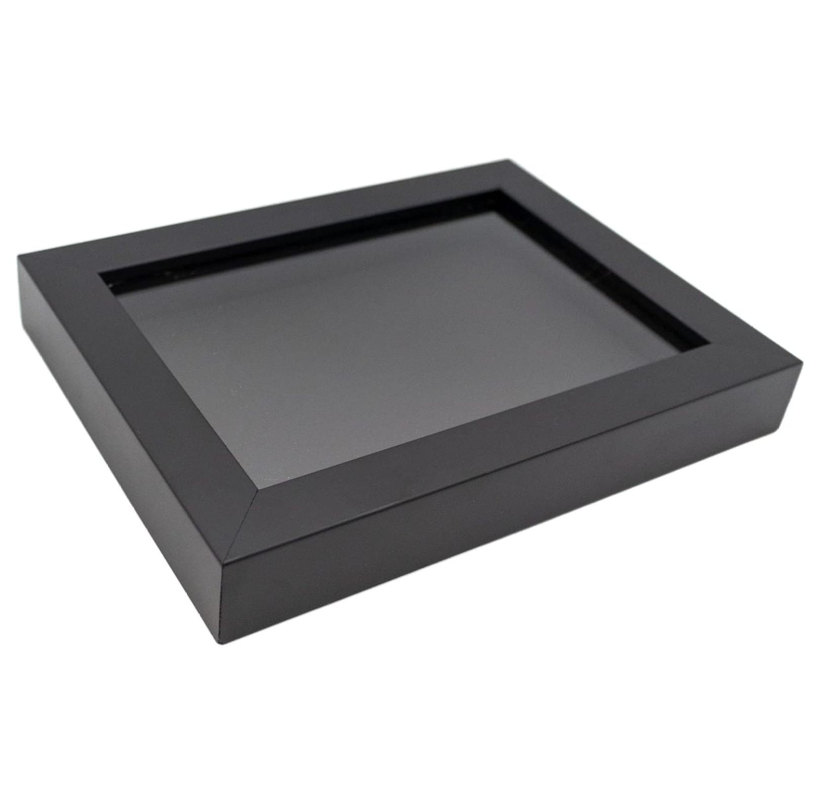 Black 12x12 Wood Box Display Frame with Black Acid- Backing UV ...