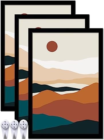 Black 12x18 Picture Frame Set of 3, High Transparent Frame for 12 By 18 ...