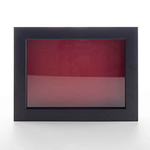 Black 12x24 Wood Shadow Box Display Frame with Red Acid-Free Backing UV ...