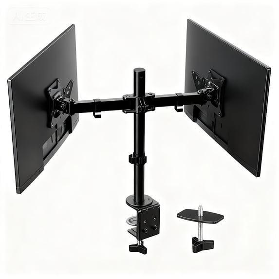 Black 13 to 57 Inch Dual/ Single Monitor Stand - Full Adjustable ...