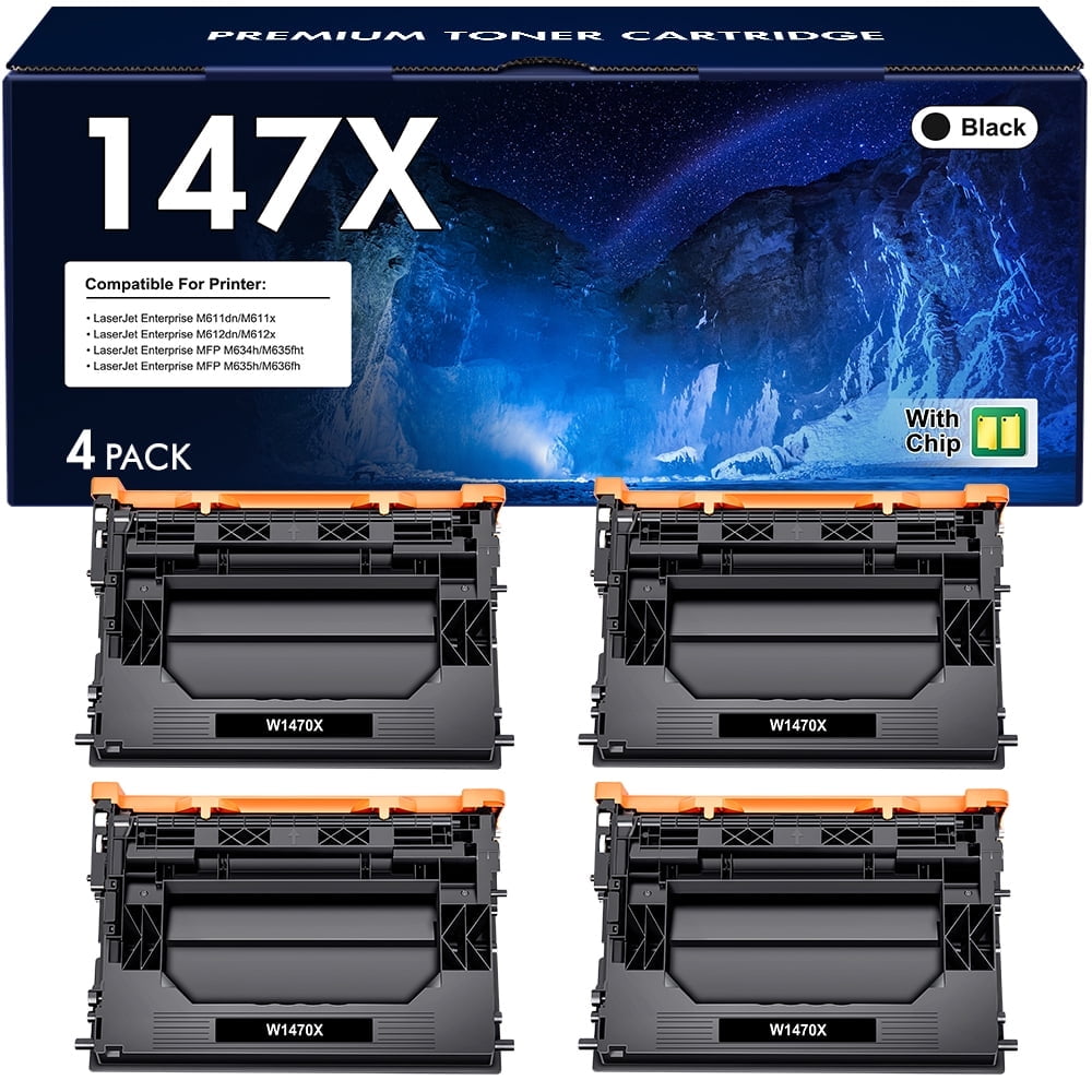 Black 147X Toner Cartridge With Chip Compatible for HP 147A 147X W1470A ...