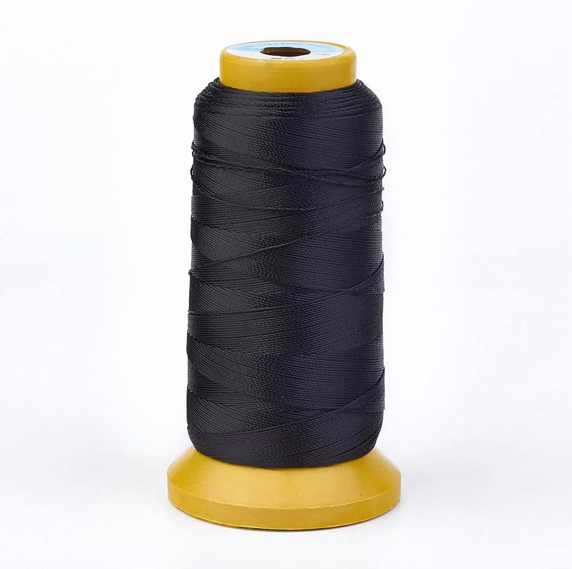 Black 15-Strand Polyester Thread 1.2mm 170m Roll Durable Craft Cord for ...