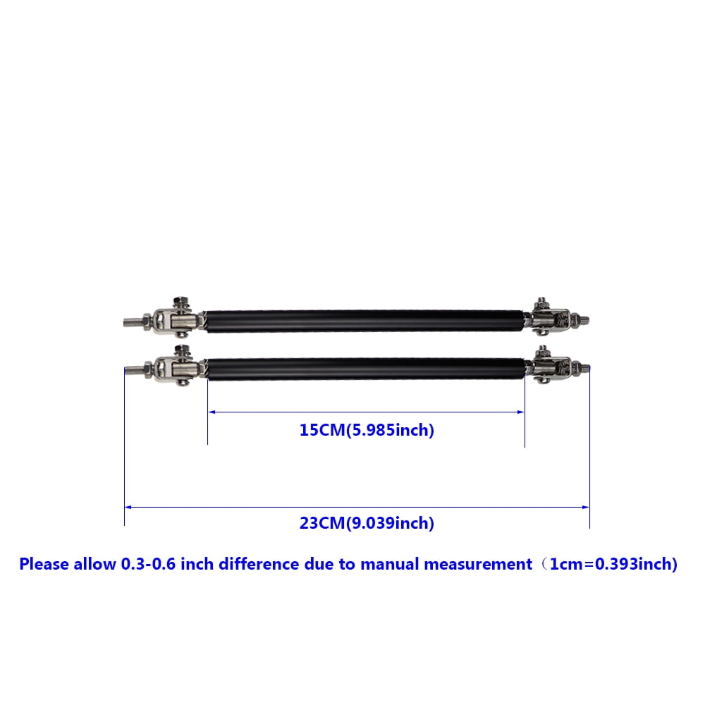 Black-150mm-Adjustable Racing Car Splitter Rods, Front and Rear Bumper ...