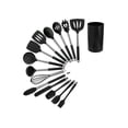 Black 15pcs Silicone Cooking Utensils Set With Holder, Heat Resistant ...
