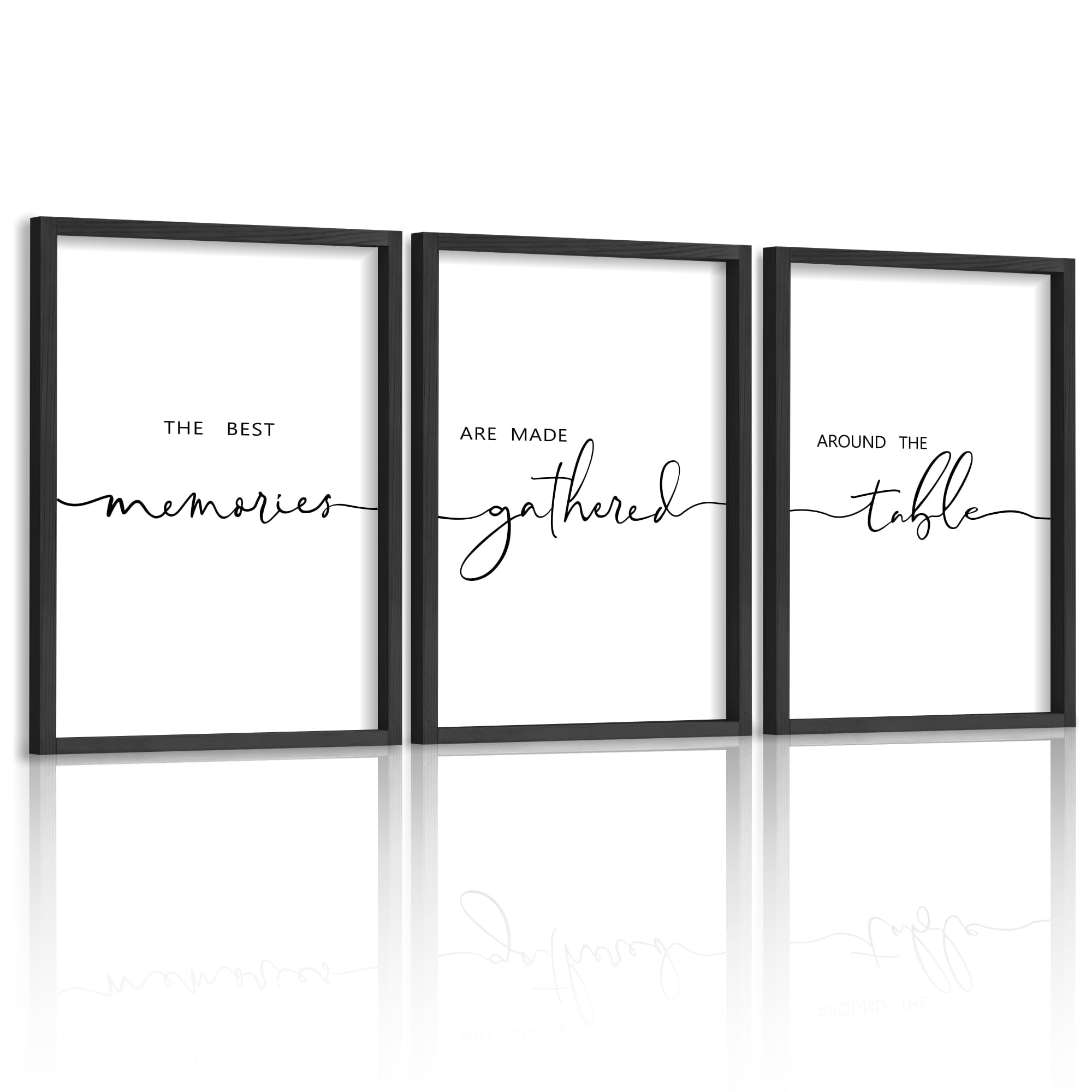 Black 16"x24" Farmhouse Memories Around Table Framed Wood Wall Art Sign ...