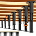 Black 16pcs Adjustable Bed Support Legs 7.87 To 15 Inch Plastic ...