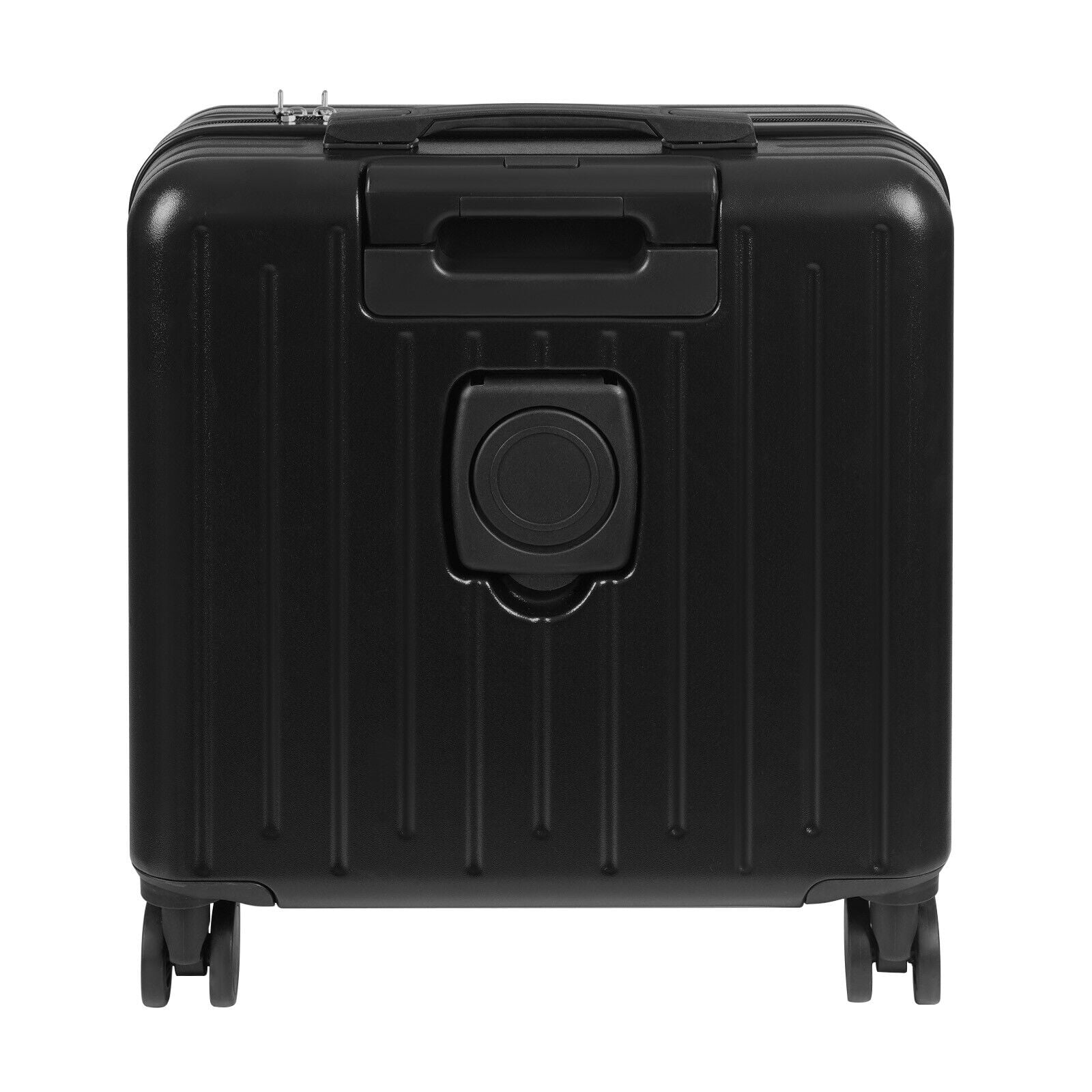 Black 18" Travel Luggage Suitcase, Suitcase with Front Pocket and ...