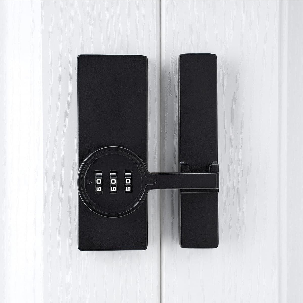 Black 180 Degree Barn Door Lock,3 Digit Password Keyless,Mechanical ...