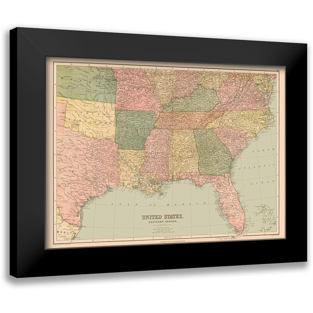 Black 18x14 Black Modern Framed Museum Art Print Titled - Southern ...