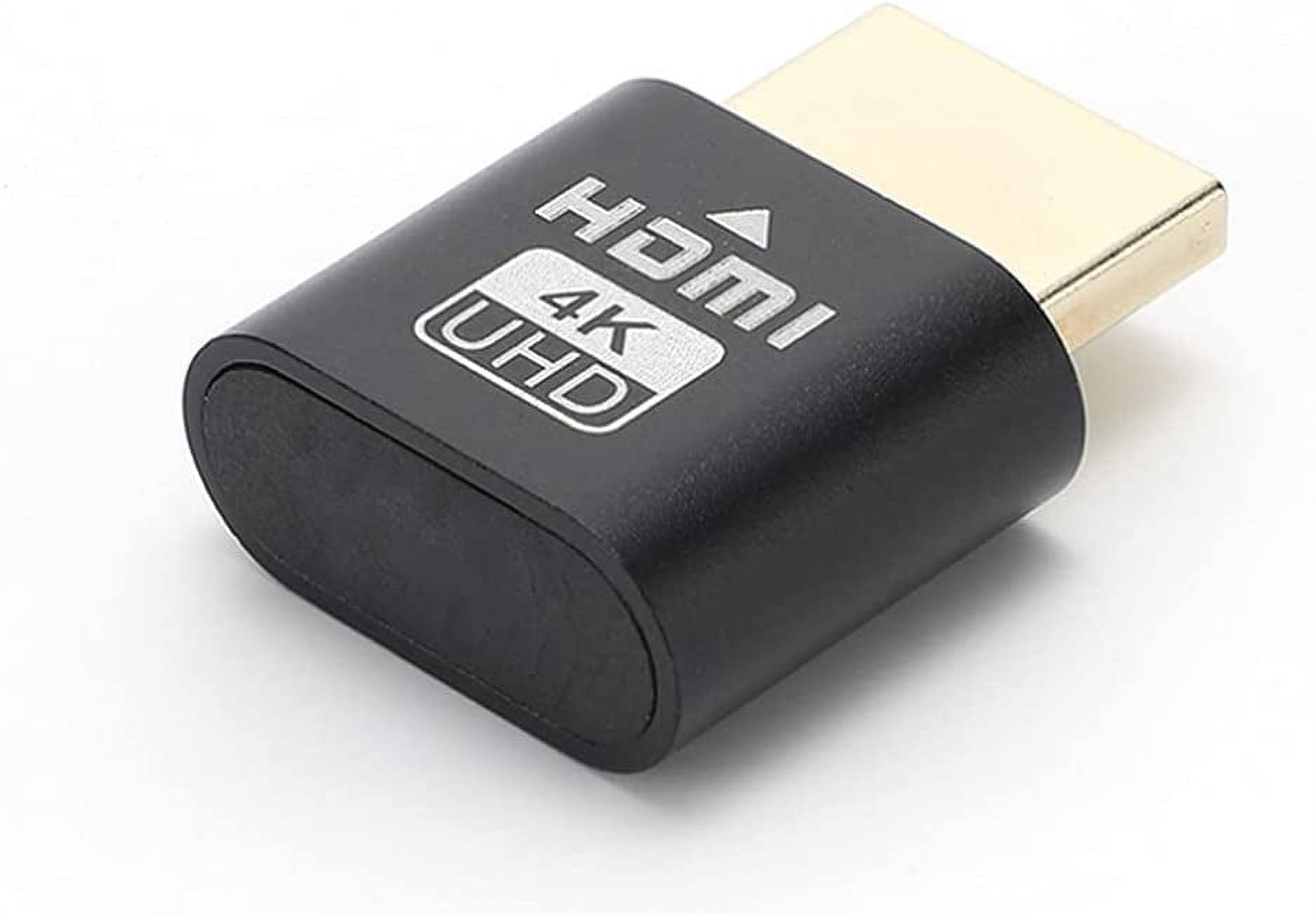 Black 1Pack-4K HDMI Virtual Plug high Resolution Virtual Display ...
