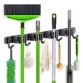 Black 1Pack 4R5H Metal Organizing Rack 4 Racks 5 Hooks Wall Mount Tool ...