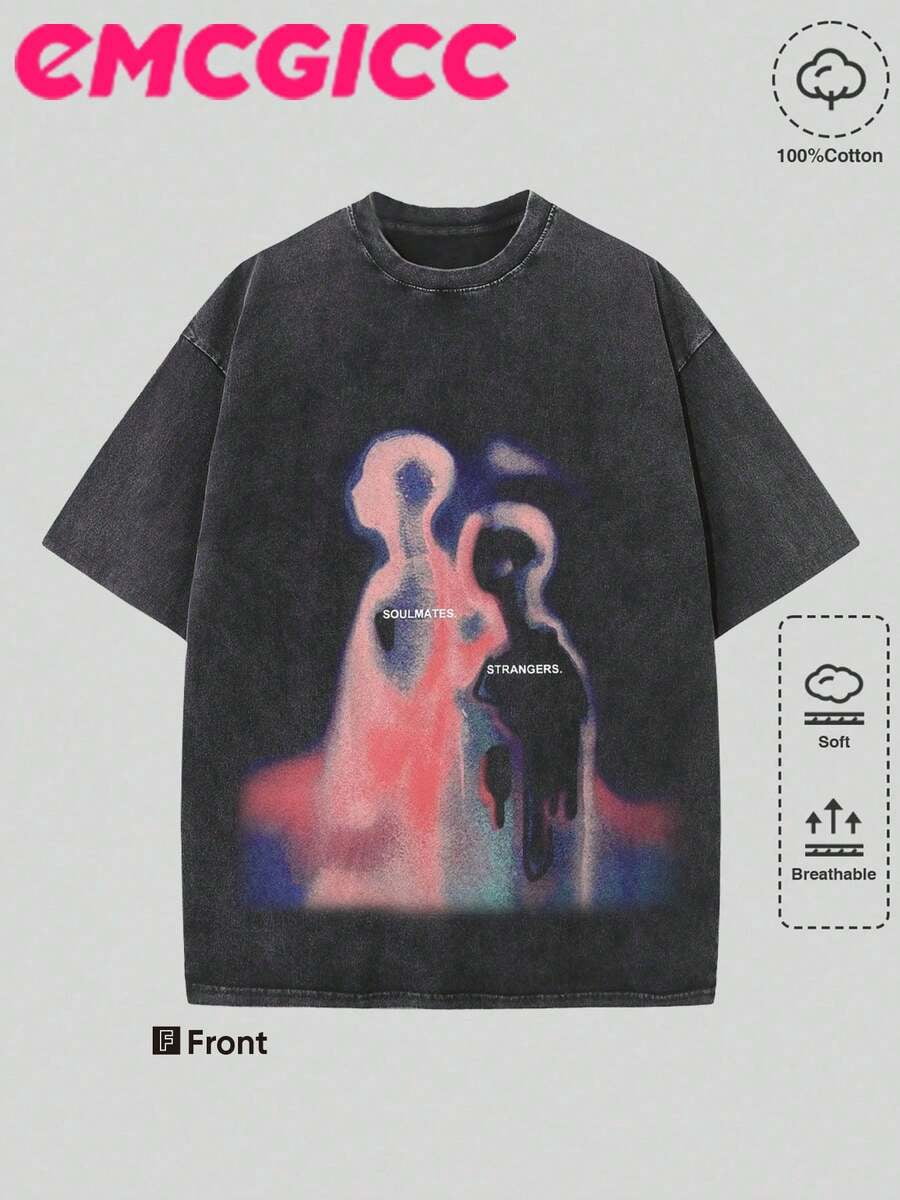 Black 2 100% Cotton Graphic Tee, Y2K Vintage Streetwear Oversized T ...