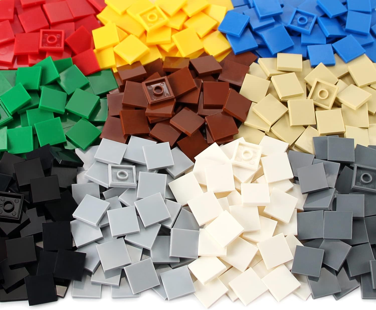 Black 2×2 Tile ×500 Parts and Pieces Flat MOC Bricks, Bulk Building ...