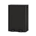Black 2×30L Soft Close Dual Step-On Kitchen Trash Can Smudge Resistant ...