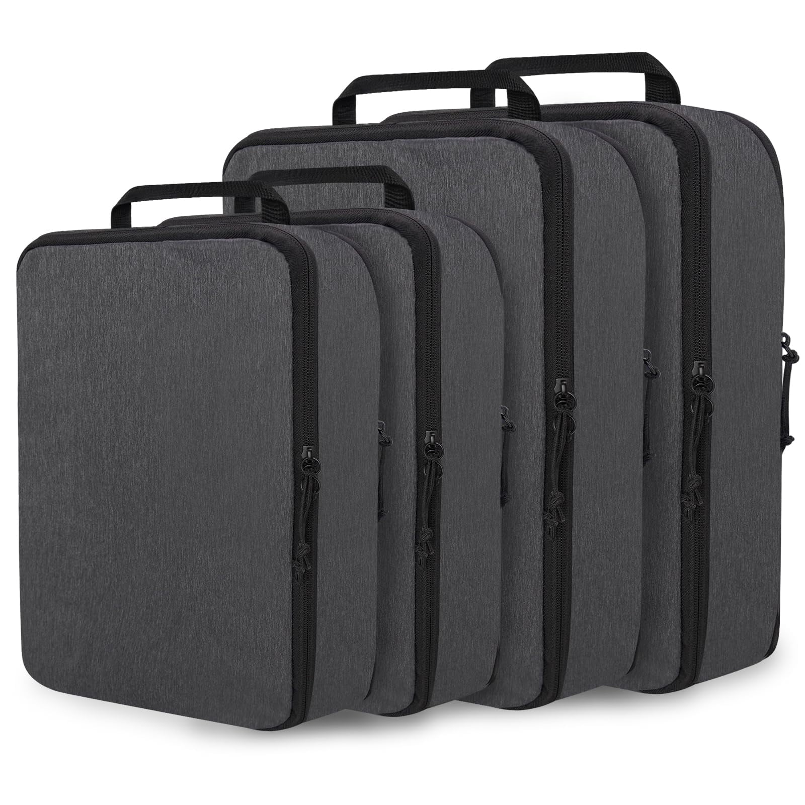 Black 2 Large + 2 Extra Large Travel Packing Cubes Luggage Organizer ...