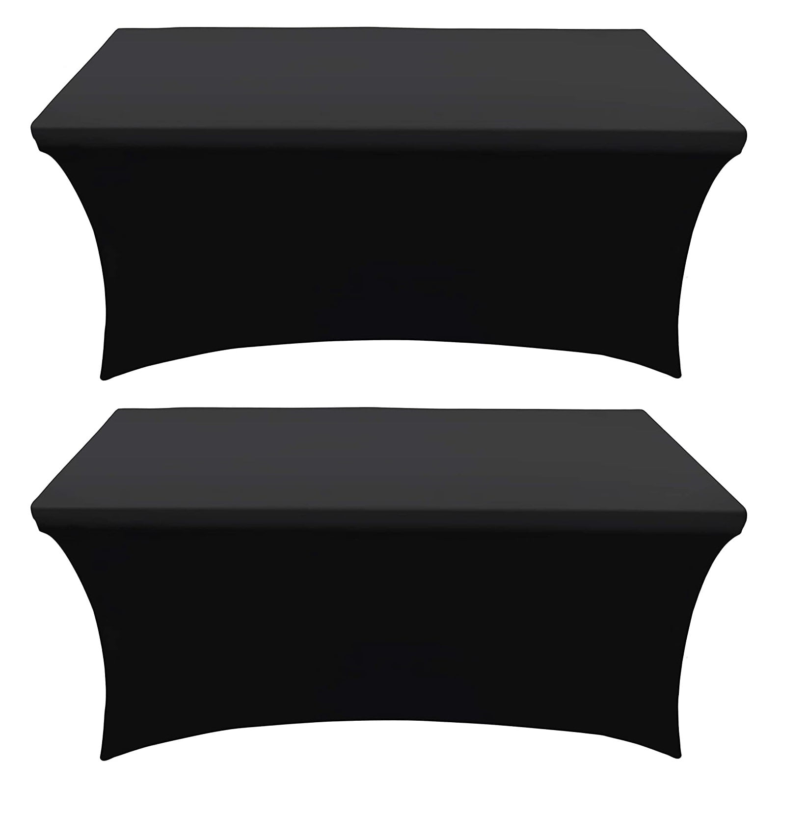 Banquet Tables Pro Black Stretchy Cloth Fitted 2 Pack 6 Foot ...