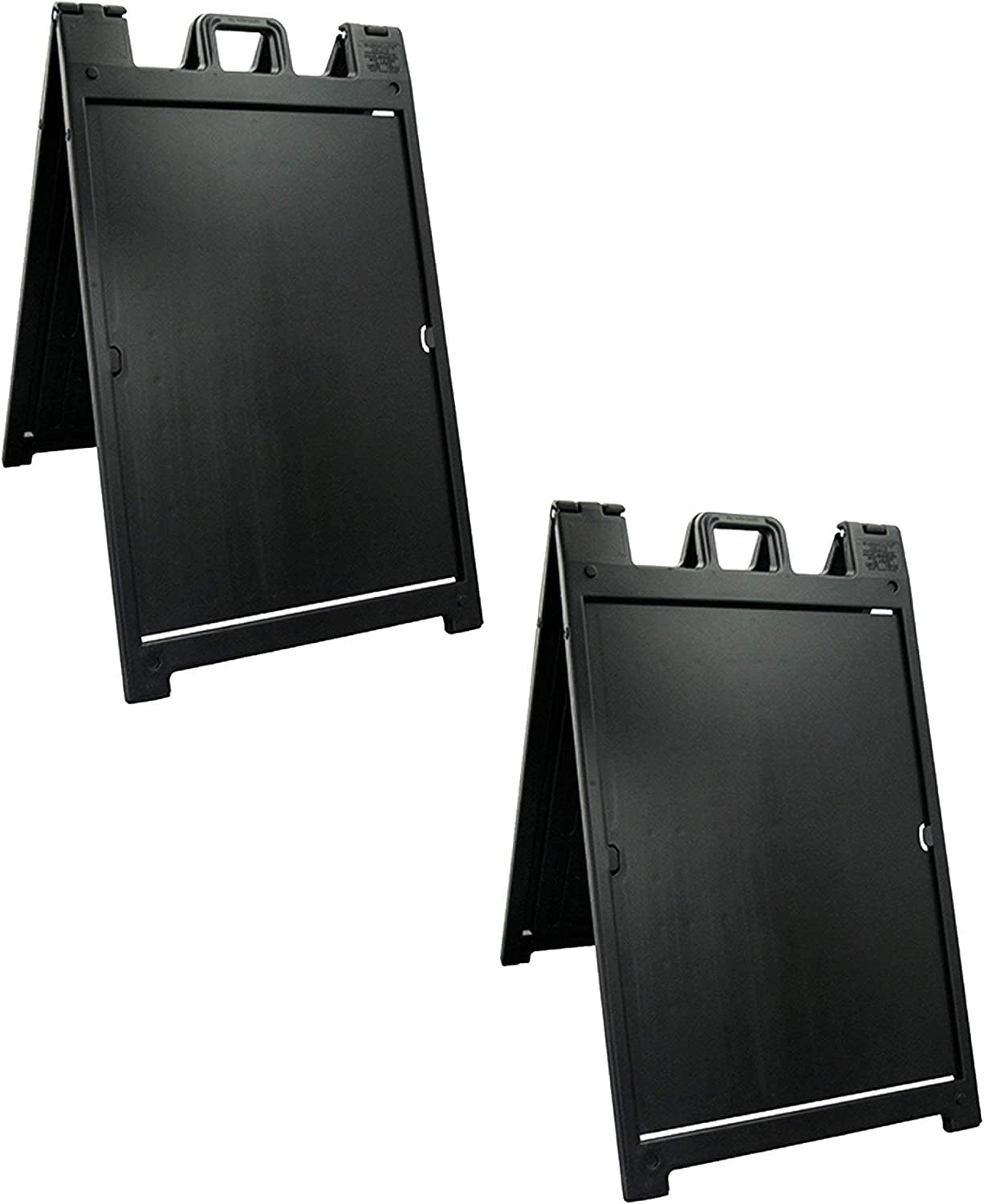 Black 2-Pack of Plasticade Signicade Deluxe A-Frame Sidewalk Curb Sign ...
