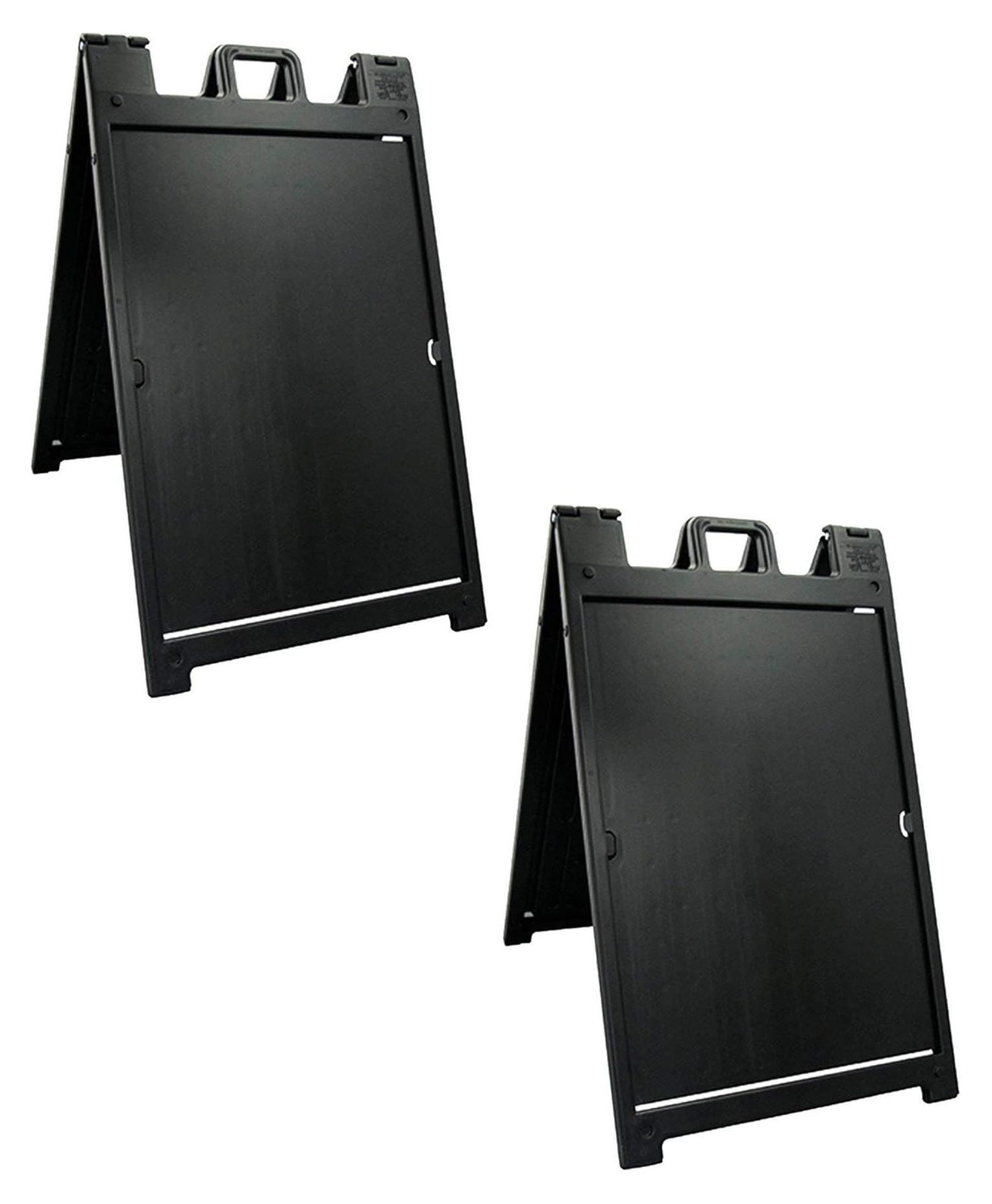 Black 2-Pack of Signicade Deluxe A-Frame Sidewalk Curb Sign Portable ...