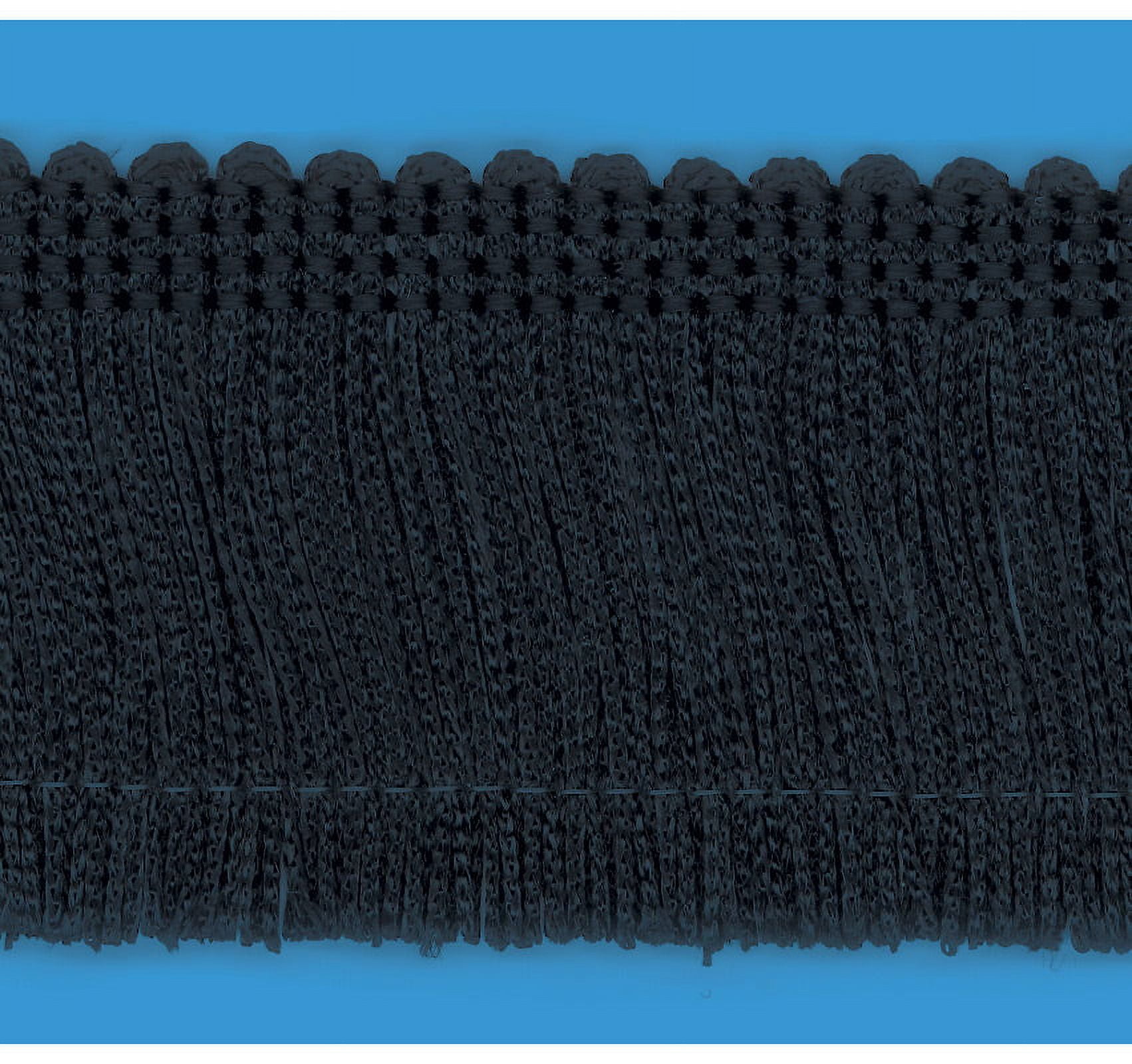 Black 2" Rayon Chainette Fringe - Walmart.com
