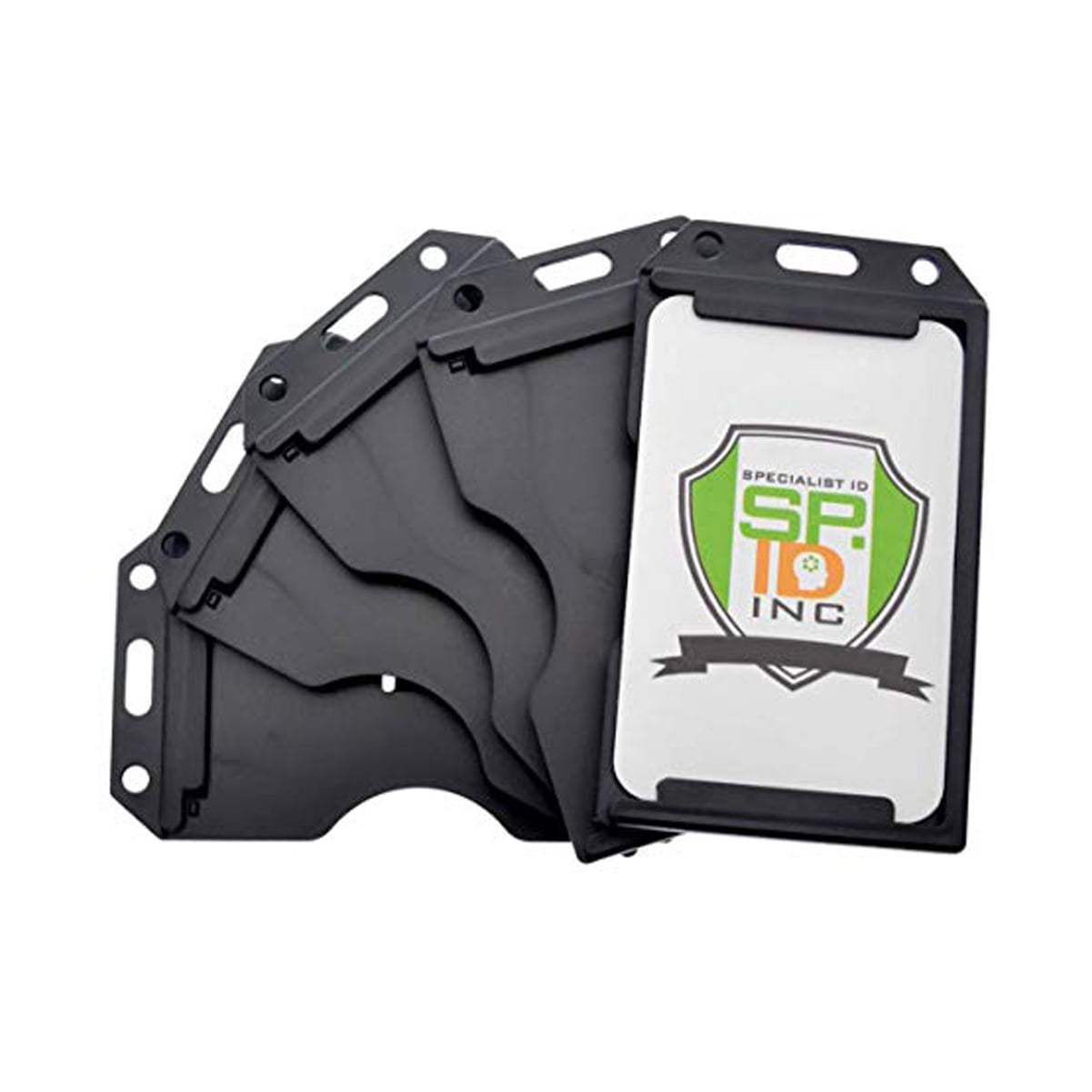 Black 2 Sided Rigid Multi Card Holder - Vertical Side Load Plastic ...