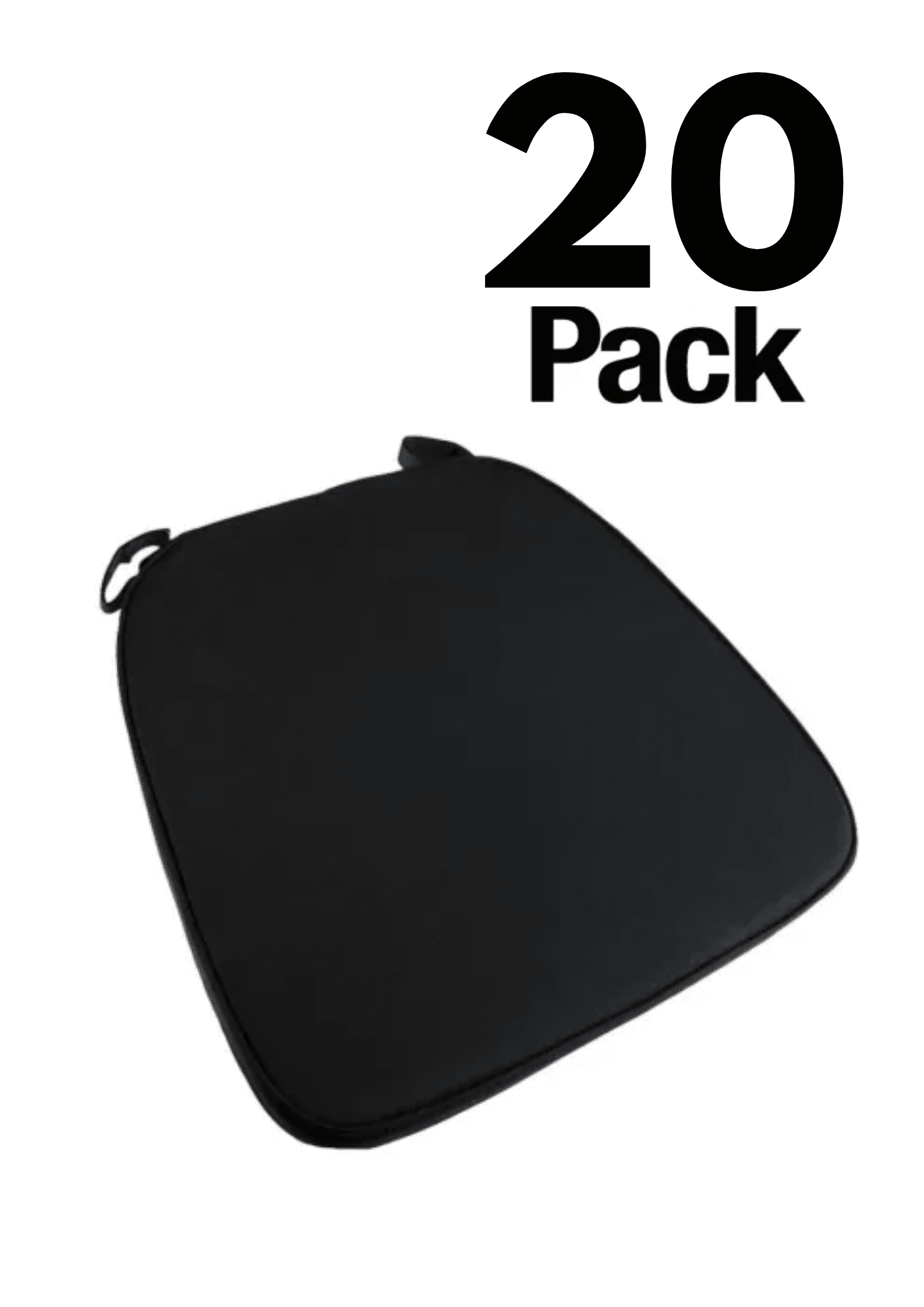 Black 2" Thick Chiavari Chair Pad, Seat Cushion with Velcro Straps by ...
