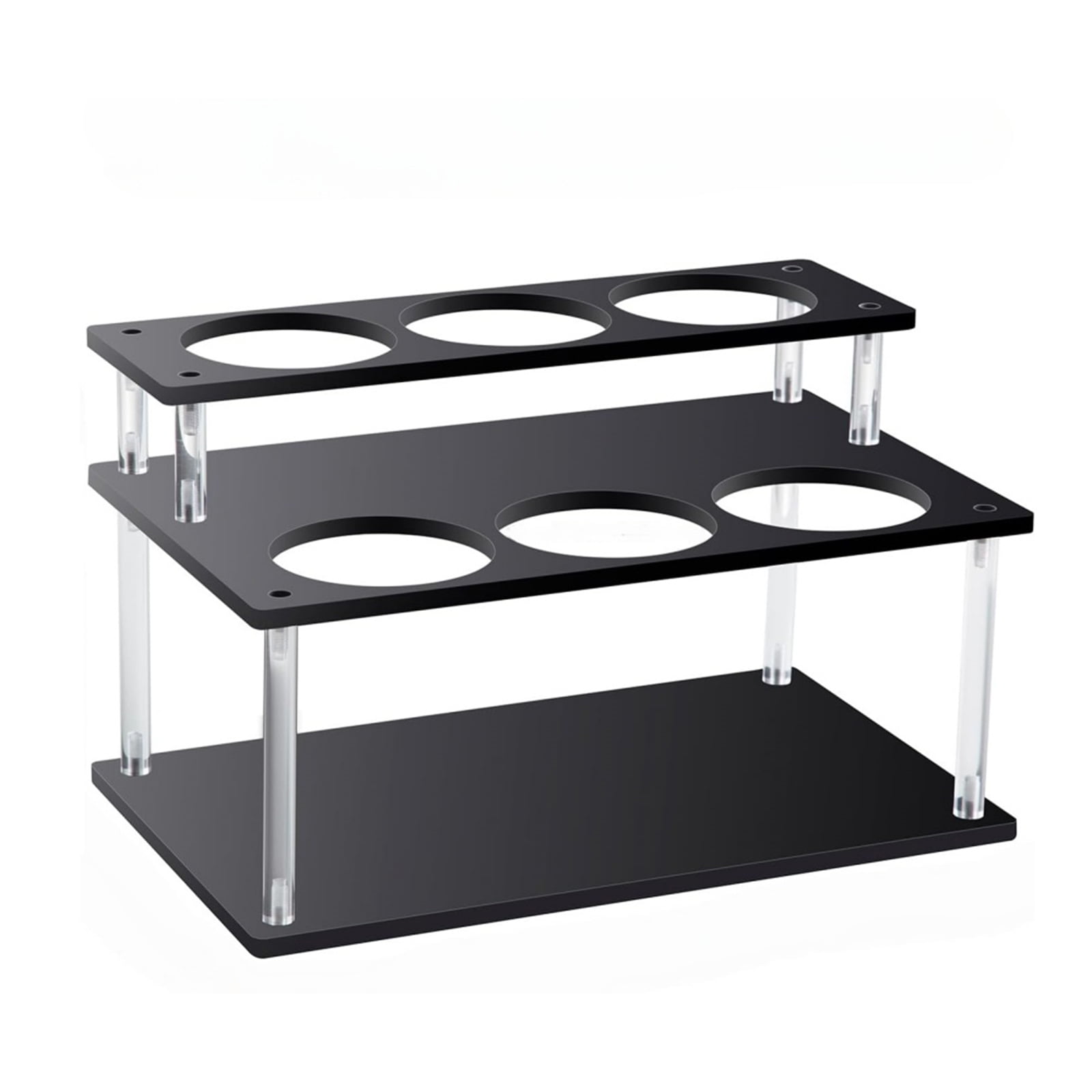 Black 2 Tiers Kitchen Countertop Organiser Rack For 6 Coffee Capacity ...