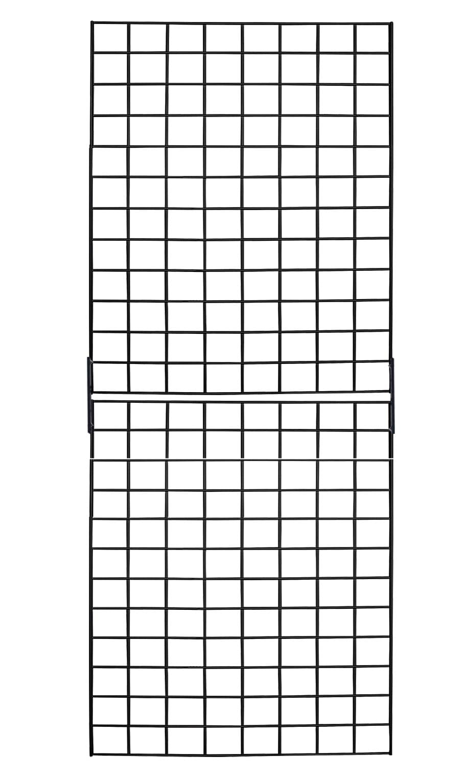 SSWBasics Black 2' X 6" Wire Grid Kit - (2) 2' X 3" Panels-Black Wire ...