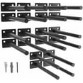Black 20 Pack-10 inch Floating Shelf Bracket, Concealed Shelf Support ...