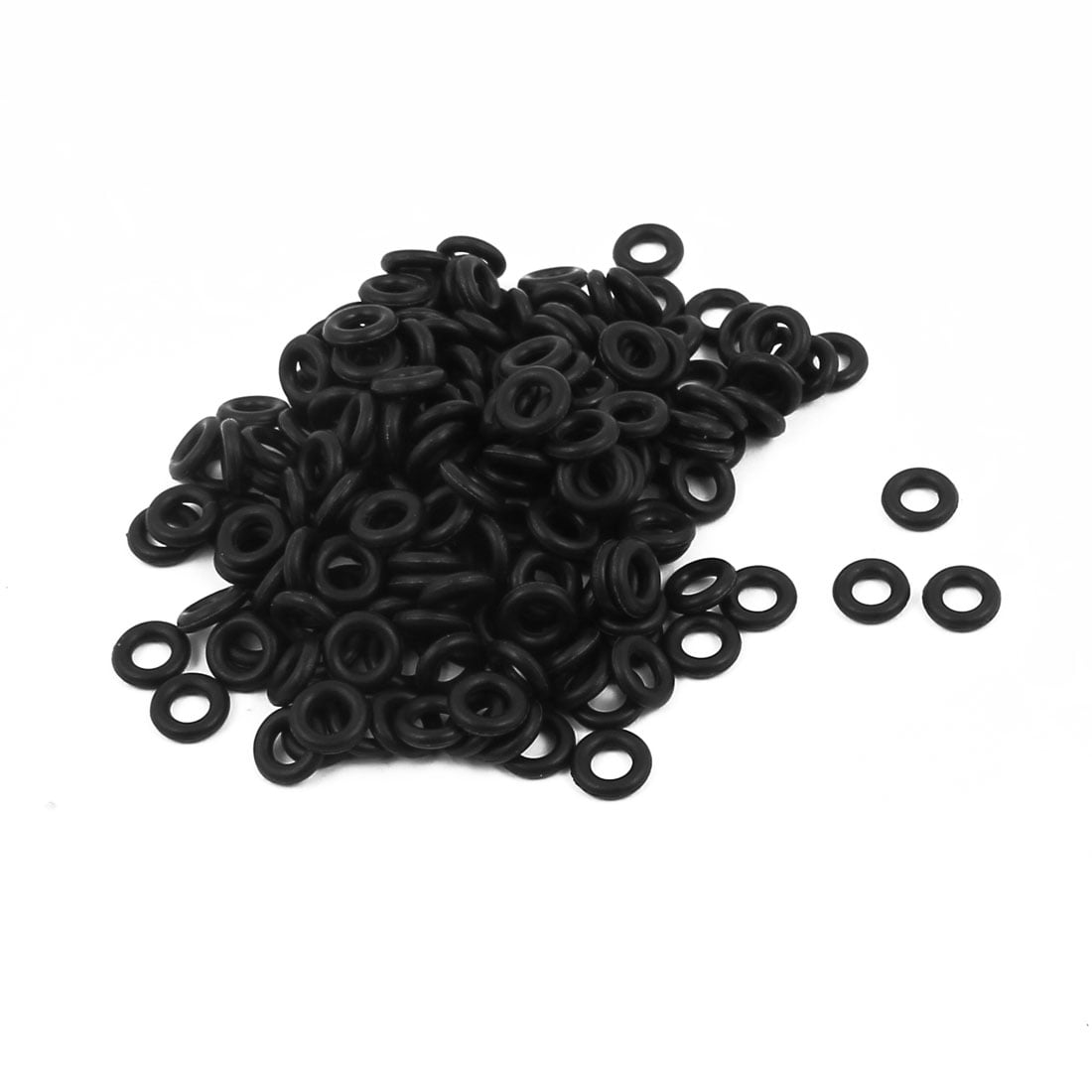 Black 200 Pcs 2mm Inner Diameter Rubber Seal Rings Grommets - Walmart.com