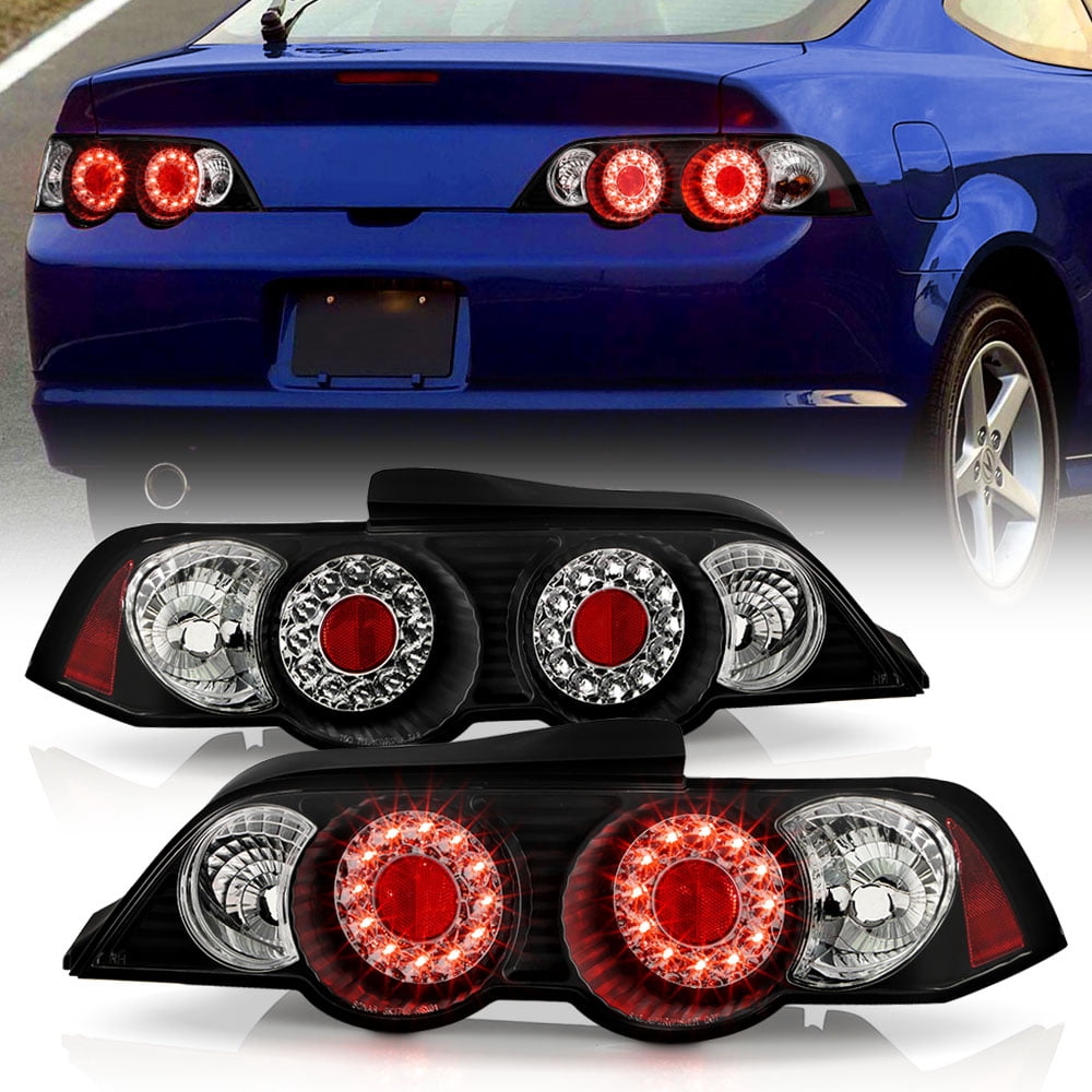 Black 2002-2004 Acura RSX DC5 LED Perform Tail Lights Brake Lamps Set ...