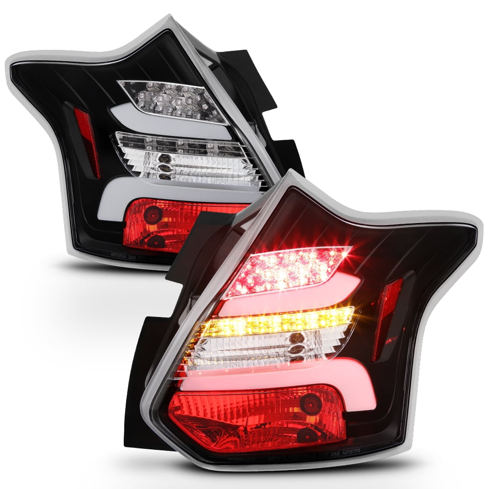 Black 2012-2014 Ford Focus Hatchback SEQUENTIAL Turn LED Tube Tail ...