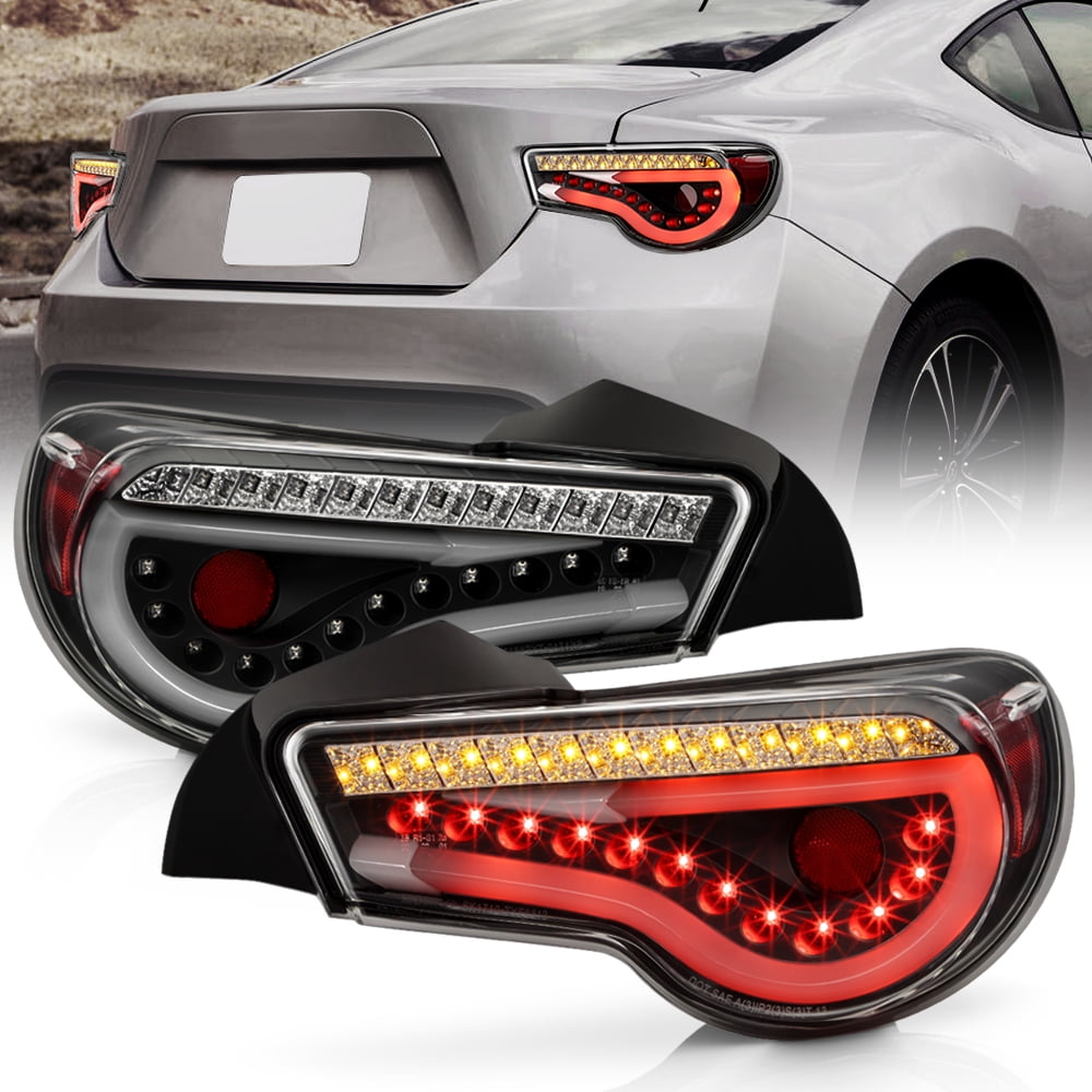 Black 2012-2016 FRS FR-S BRZ GT86 Lumileds LED Tail Lights w/ LED Tube ...