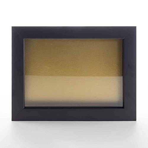 Black 20x20 Shadow Box Solid Wood Display Frame with Gold Acid-Free ...