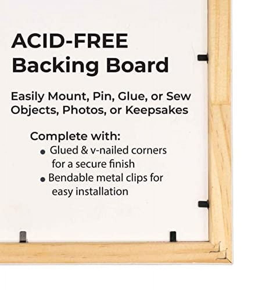 Black 20x24 Wood Shadow Box Display Frame with Grey Acid-Free Backing ...