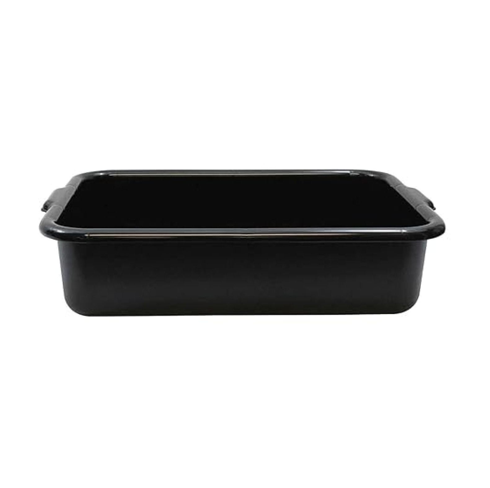 Black 21 x 16 x 5 Polyethylene Plastic Bus Tub Bus Box - Walmart.com