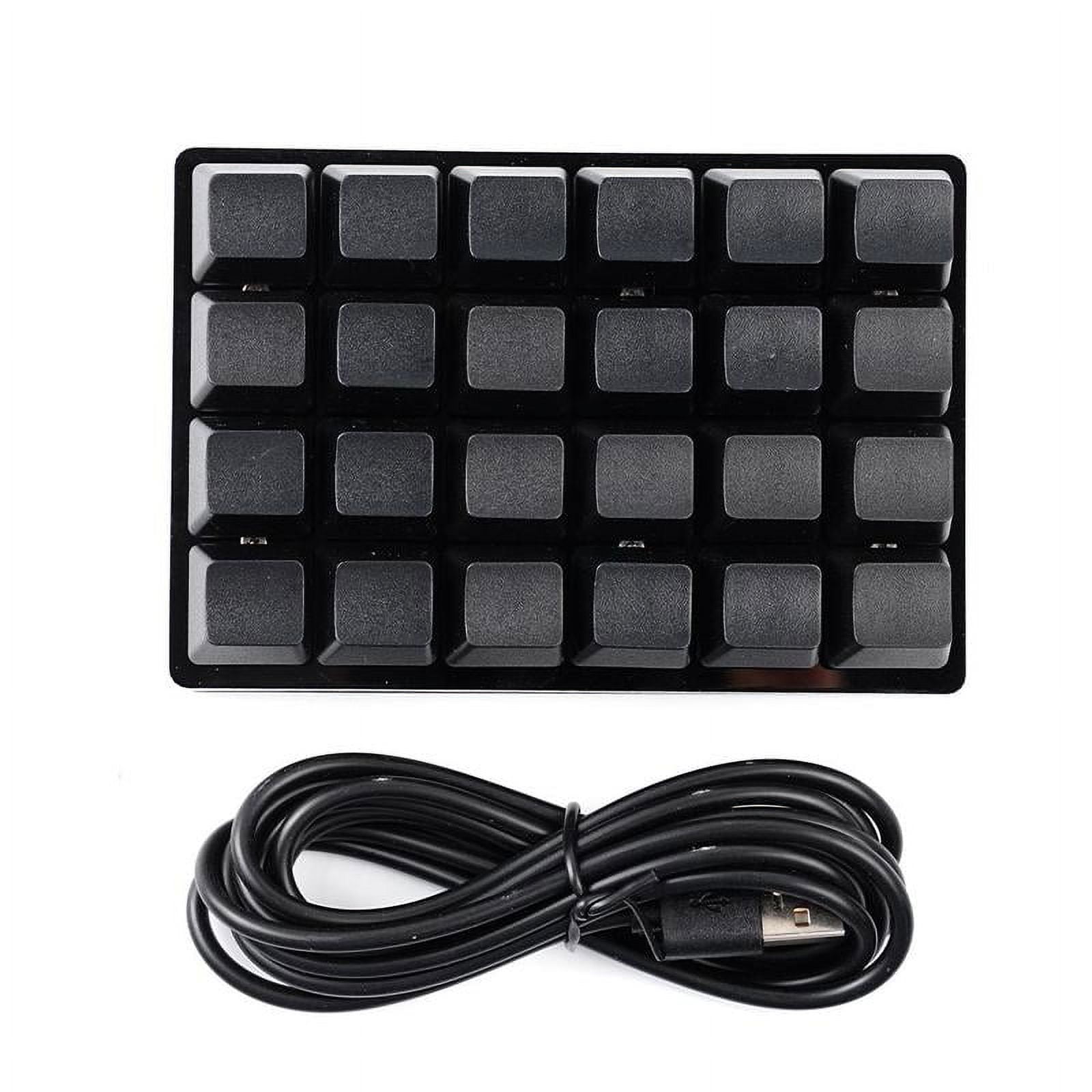 Black 24-key Keypad Mechanical Keyboard Custom Shortcuts Hardware Macros Programmable F1A9 W0A2 ...